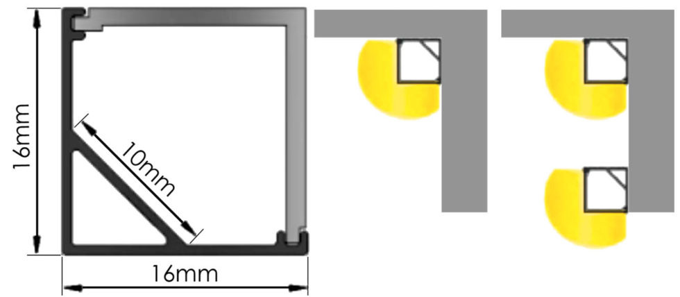 Aluminum LED Profile 1616-B